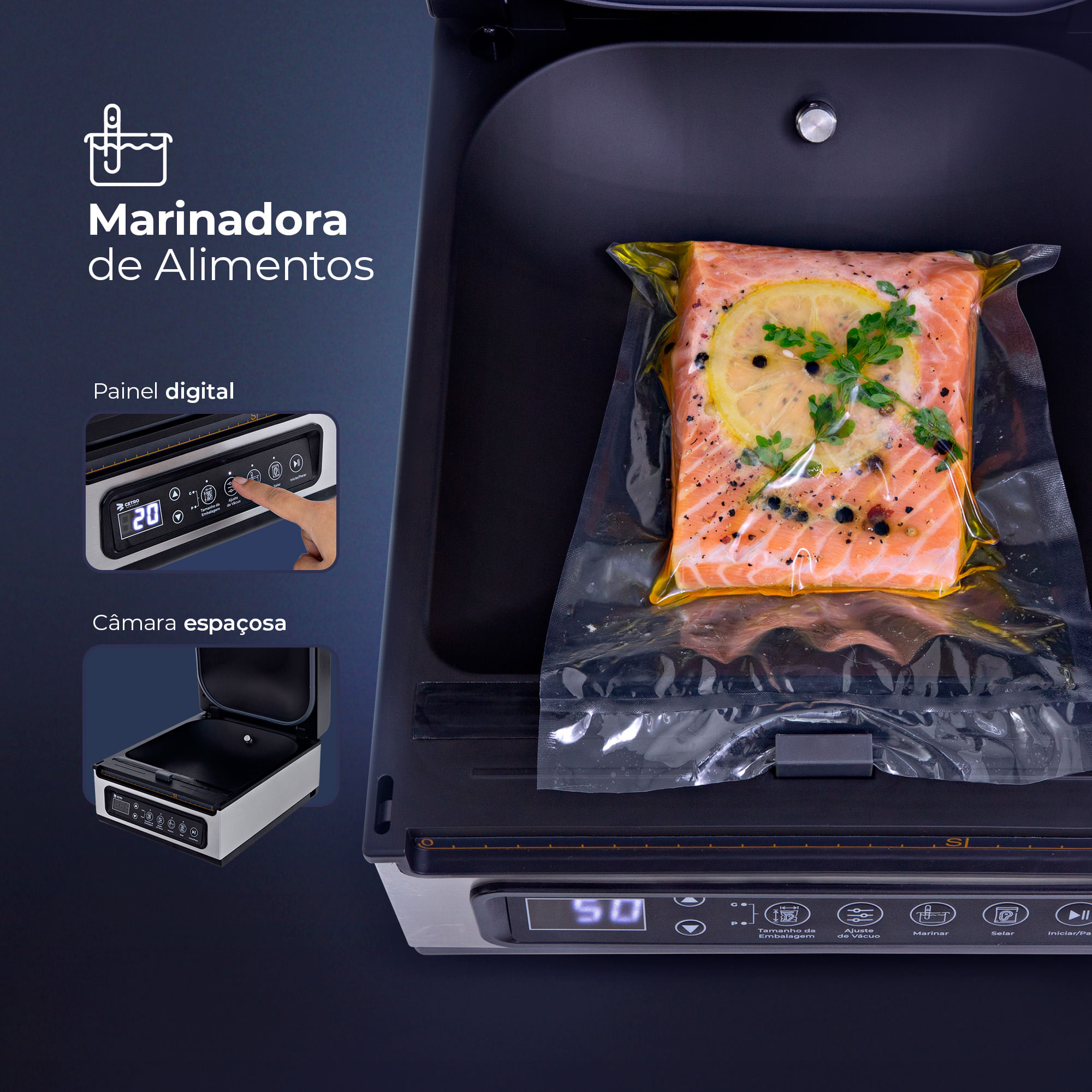 Seladora a Vácuo Suprême Vac Flat CCVS S-250 F M - Cetro