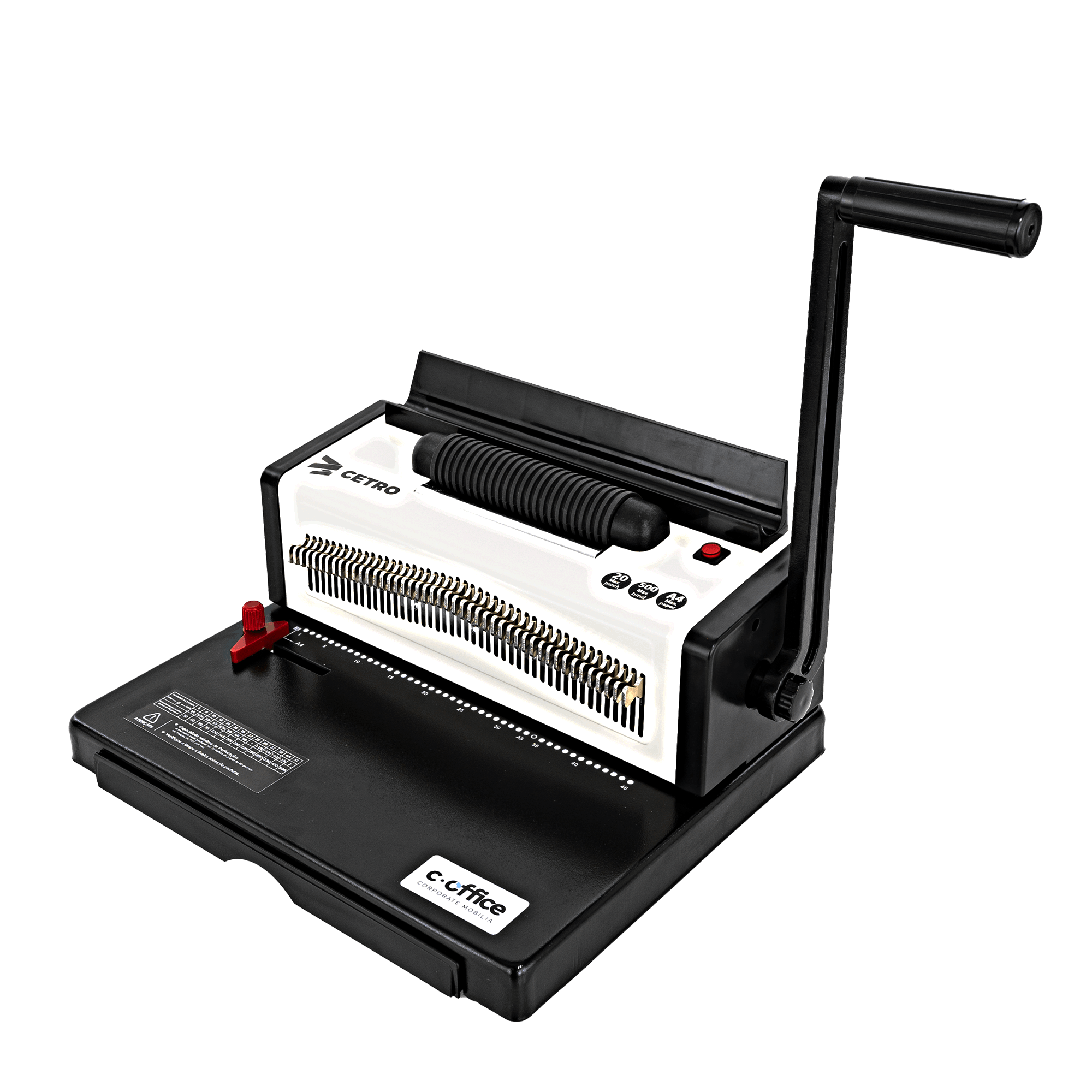 Encadernadora Elétrica com Ajuste de Posição dos Furos A4 20 Folhas ...