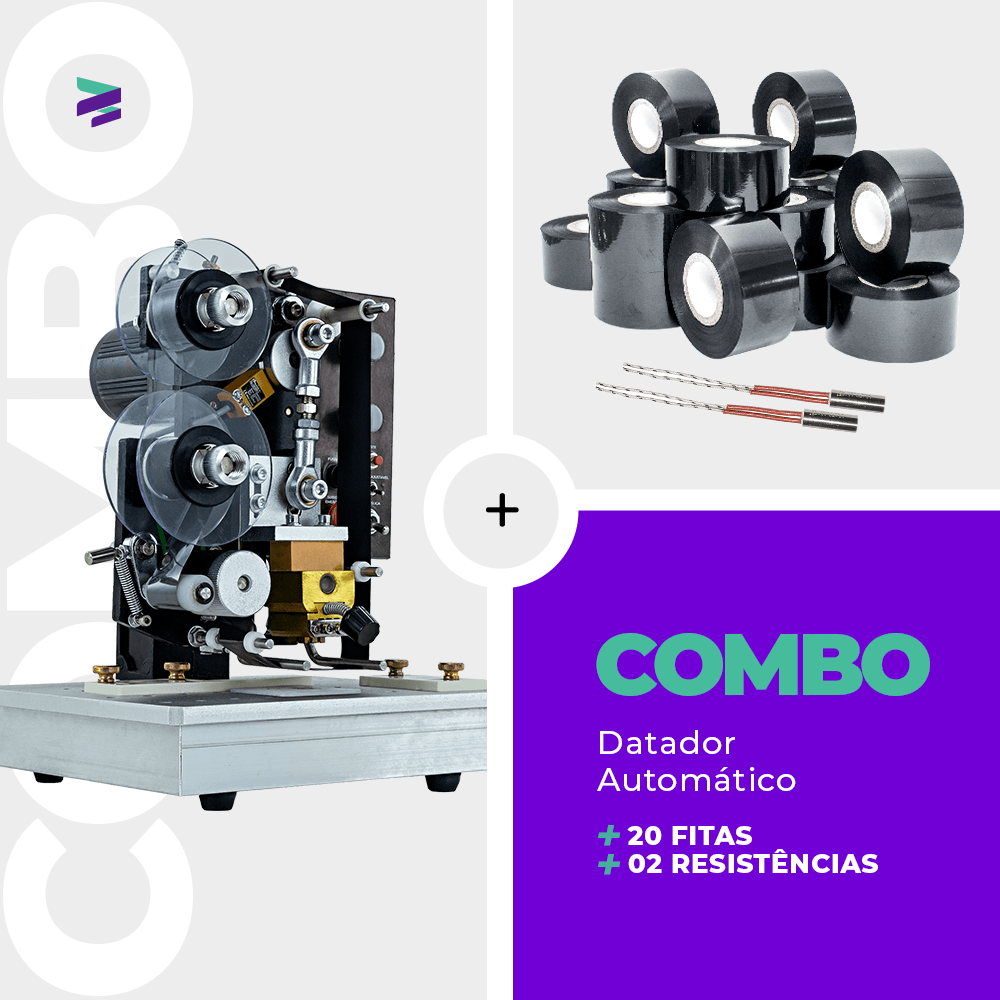 Datador Automático + 20 Fitas Datadoras + 2 Resistências Reservas - Cetro