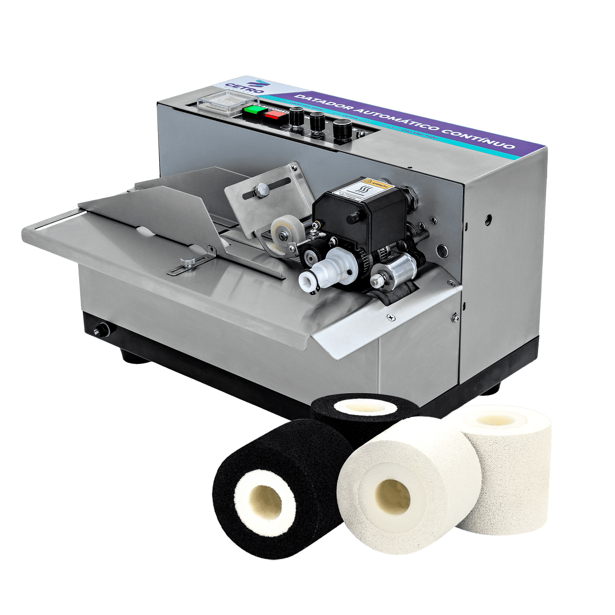 Datador Automático Contínuo (Hot Stamping) + 10 Tintas Sólidas - Cetro